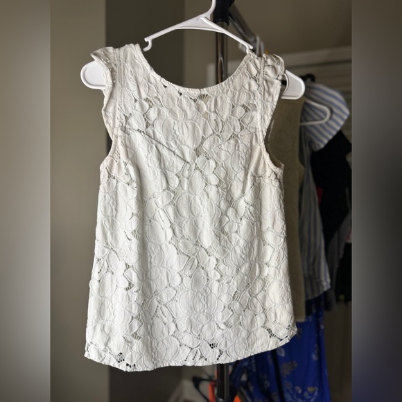 Monteau | Tops | Monteau Los Angeles White Lace Blouse | Poshmark